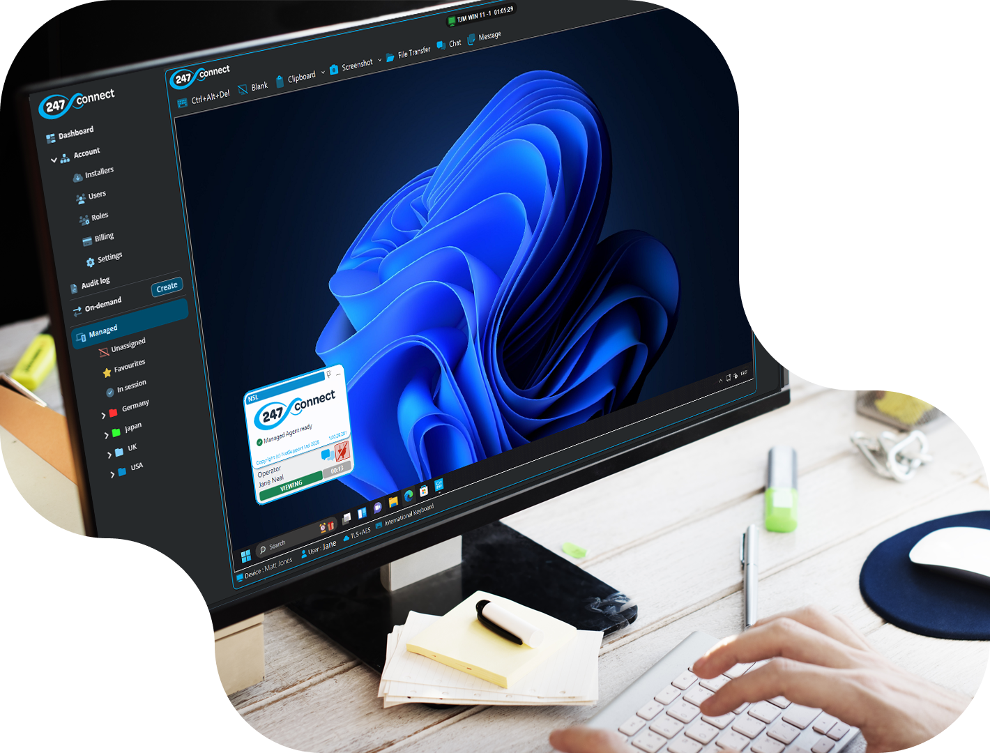 Soporte remoto seguro con 247Connect | Prueba gratuita 14 días